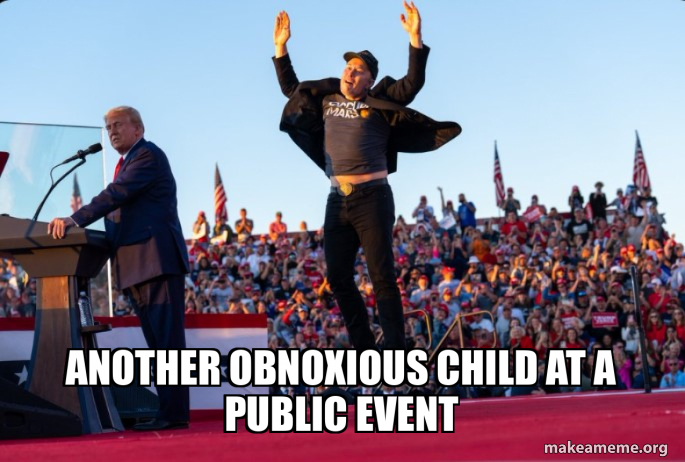 another obnoxious child at a public event Meme Generator