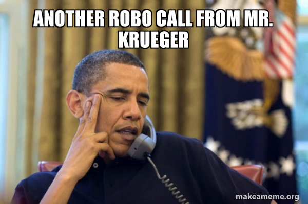 Another robo call from Mr. Krueger - Obama Ordering a Pizza (on the ...