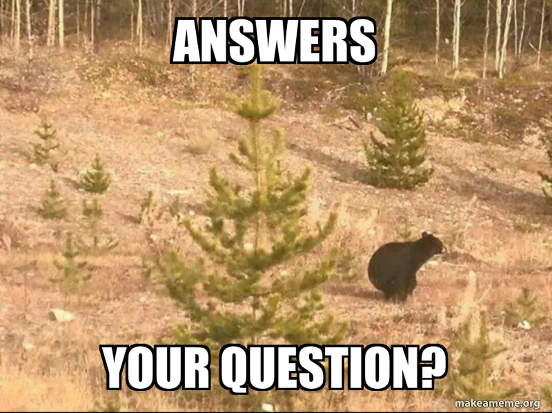 answers your question? Meme Generator