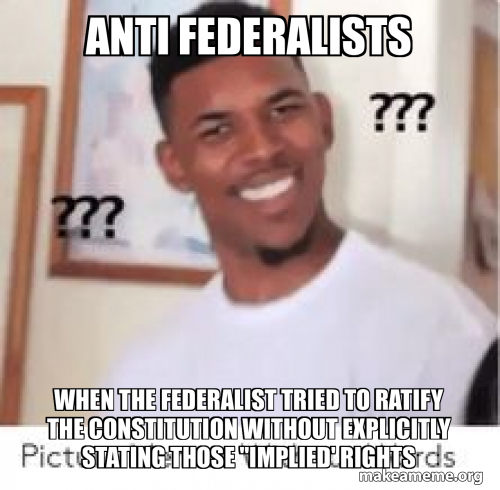 Anti Federalists when the Federalist tried to ratify the constitution ...