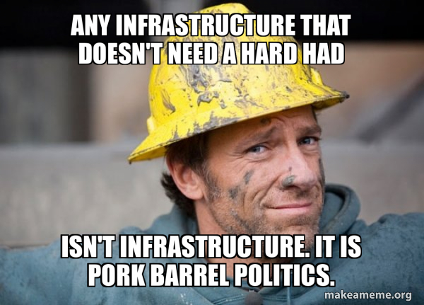 Any infrastructure that doesn't need a hard had Isn't infrastructure ...