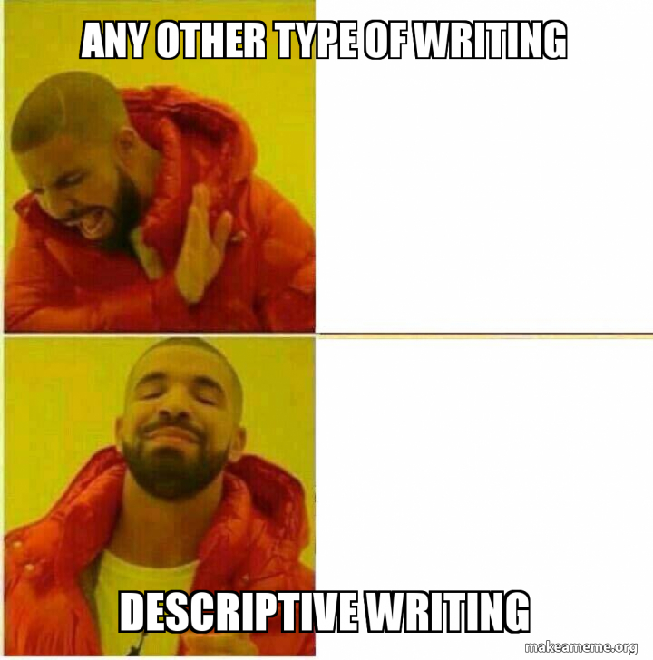 any other type of writing descriptive writing Meme Generator