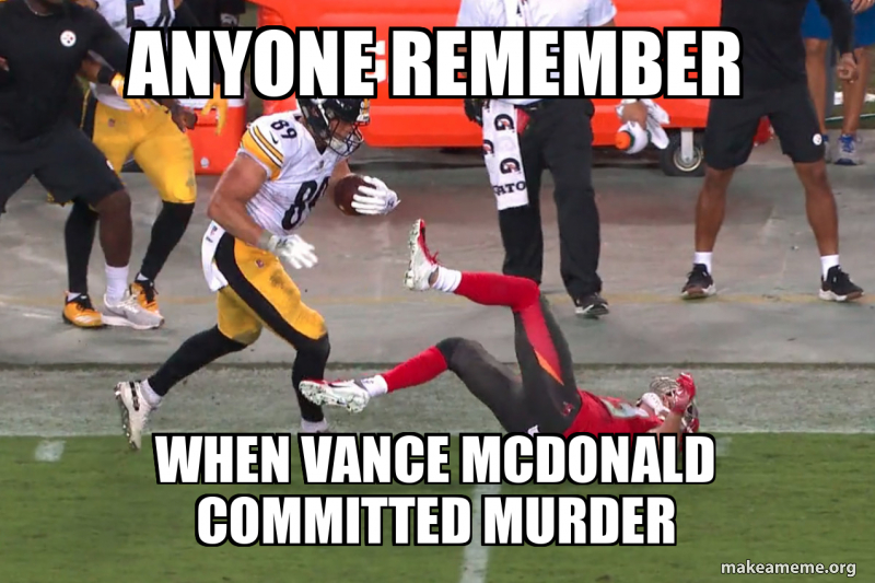 anyone REMEMBER when vance mcdonald committed murder Meme Generator