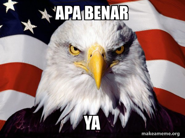 Apa benar Ya - American Pride Eagle Meme Generator