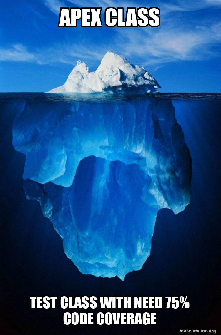 Apex class Test Class with need 75% code coverage - Iceberg Meme Generator