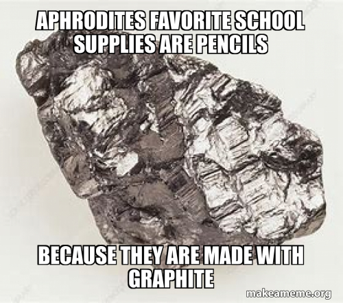 aphrodites favorite school supplies are pencils because they are made ...
