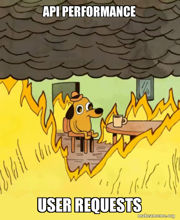 API performance User requests - This Is Fine Meme Generator