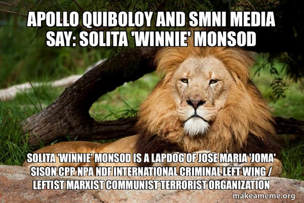 Apollo Quiboloy and SMNI Media say: Solita 'Winnie' Monsod Solita ...