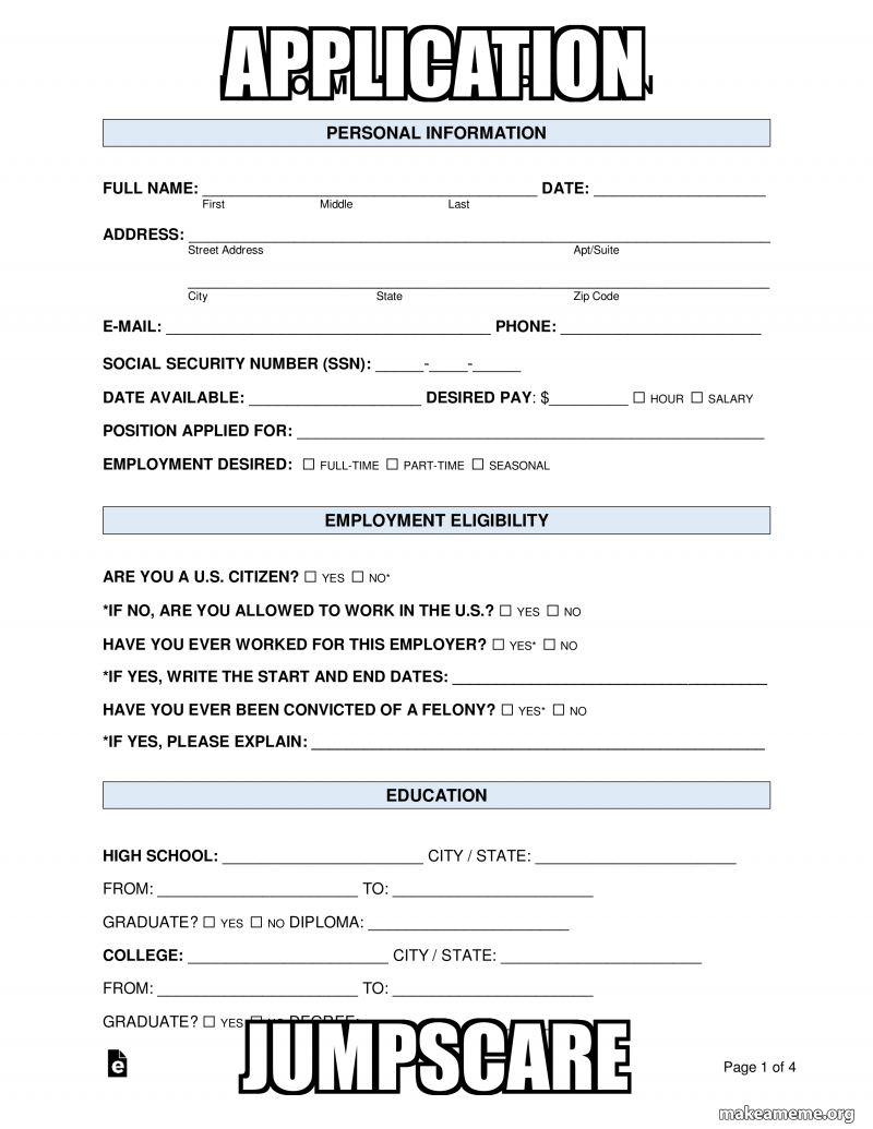 Application JUMPSCARE Meme Generator