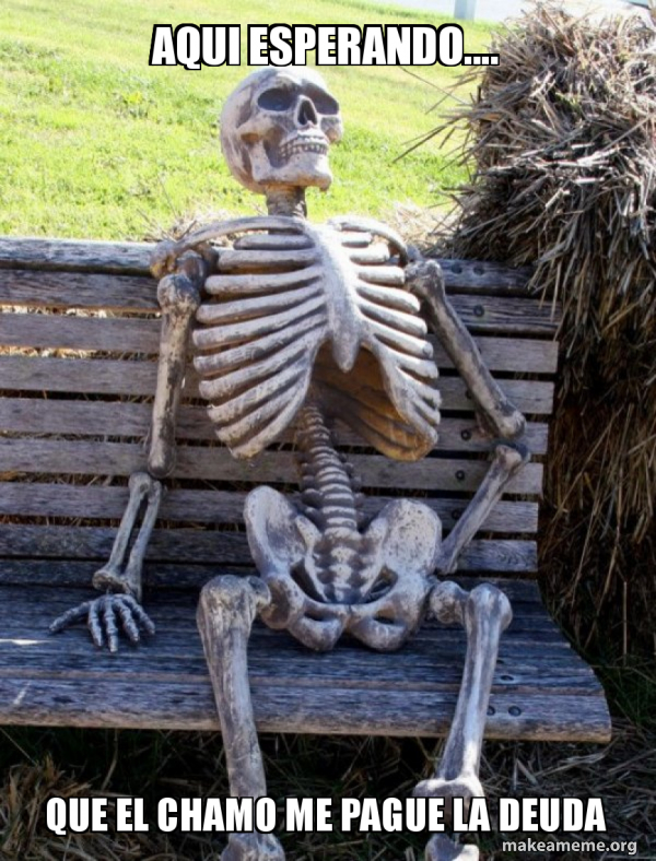 AQUI ESPERANDO.... QUE EL CHAMO ME PAGUE LA DEUDA - Waiting Skeleton ...