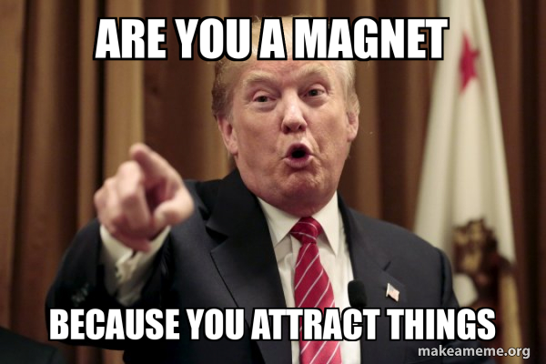Are you a magnet Because you attract things - Donald Trump Says Meme ...