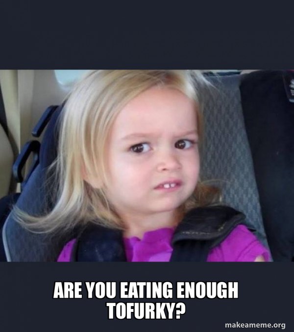 Are you eating enough tofurky? - Side-Eyes Chloe Meme Generator
