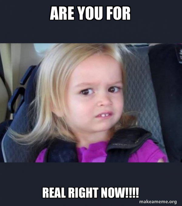 ARE YOU FOR REAL RIGHT NOW!!!! - Side-Eyes Chloe Meme Generator