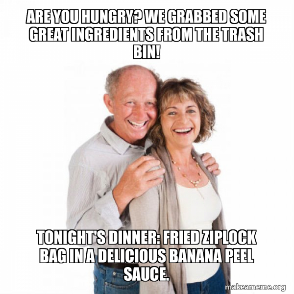 are you hungry? We grabbed some great ingredients from the trash bin ...