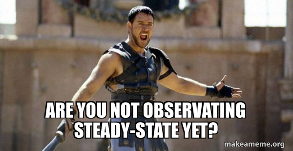 are you not observating steady-state yet? - Gladiator (Are You Not ...