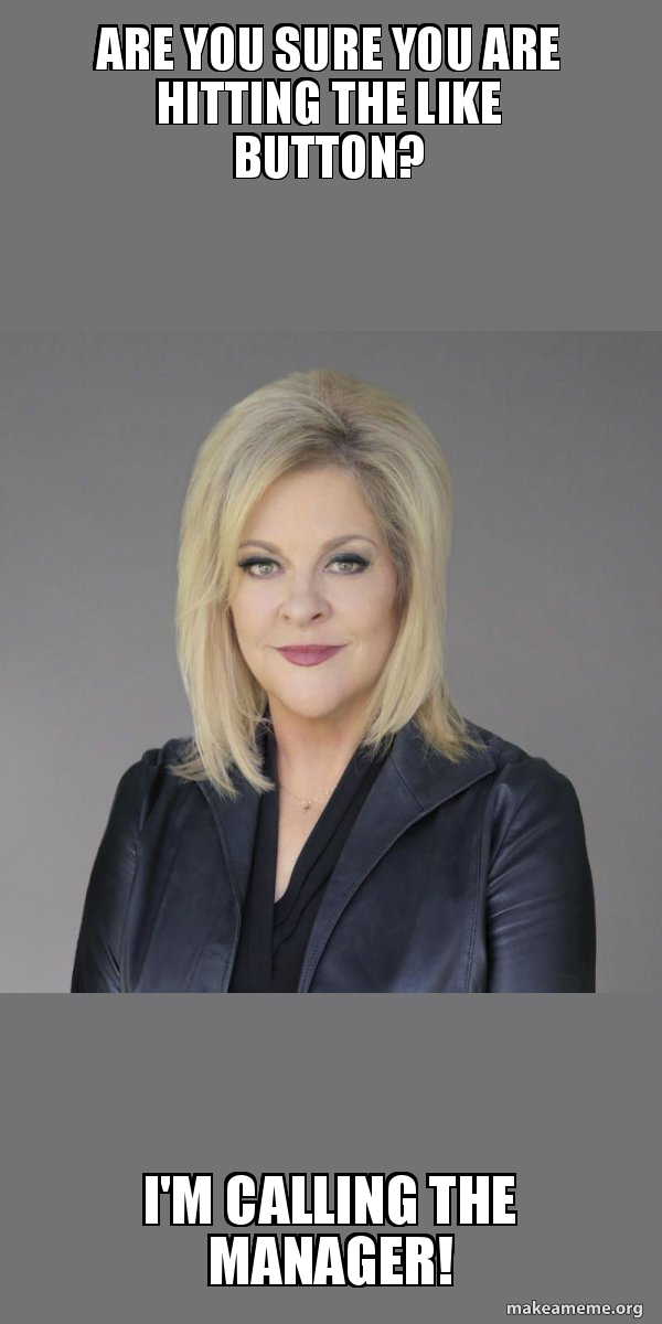 Are you sure you are hitting the like button? I'm calling the manager ...