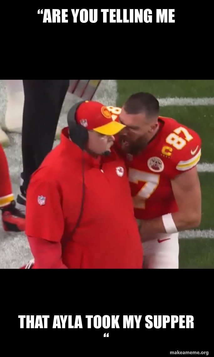 “Are you telling me That ayla took my supper “ - Travis Kelce and Coach ...