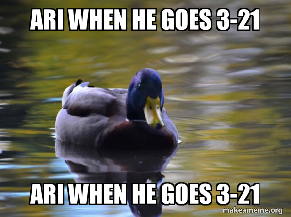 ARI WHEN HE GOES 3-21 ARI WHEN HE GOES 3-21 - Zen Advice Mallard Meme ...