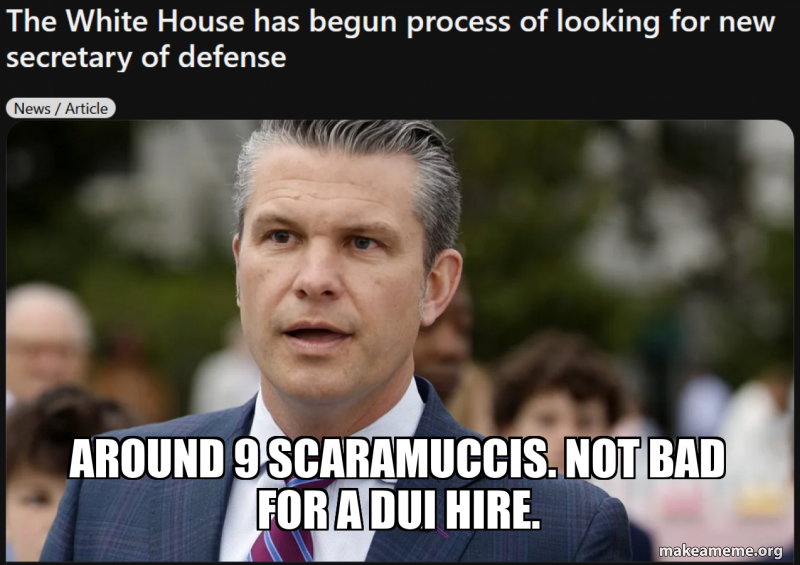 around 9 scaramuccis. Not bad for a DUI hire. Meme Generator