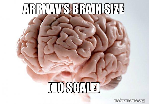 Arrnav's Brain Size (To Scale) - Scumbag Brain Meme Generator