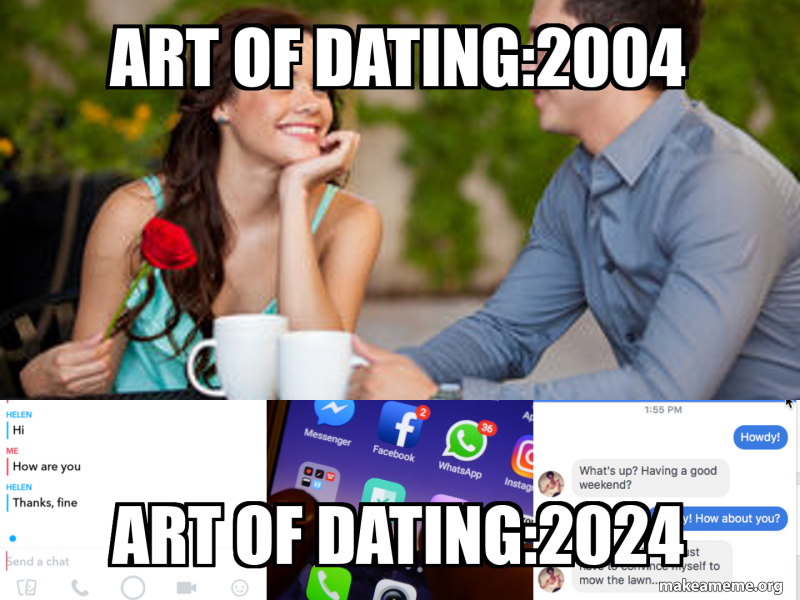 ART OF DATING:2004 aRT OF DATING:2024 Meme Generator