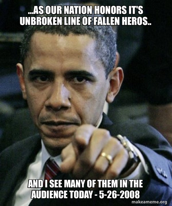 ...AS OUR NATION HONORS IT'S UNBROKEN LINE OF FALLEN HEROS.. AND I SEE ...