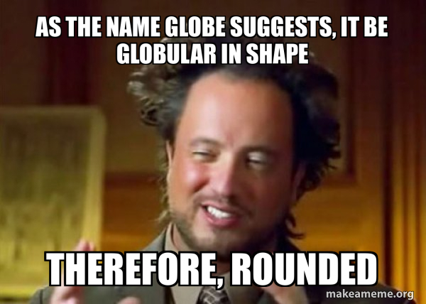 as the name globe suggests, it be globular in shape therefore, rounded ...