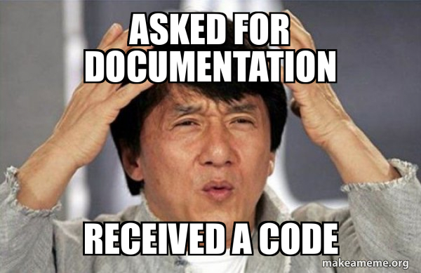 asked for documentation Received a code - Jackie Chan Why? Meme Generator