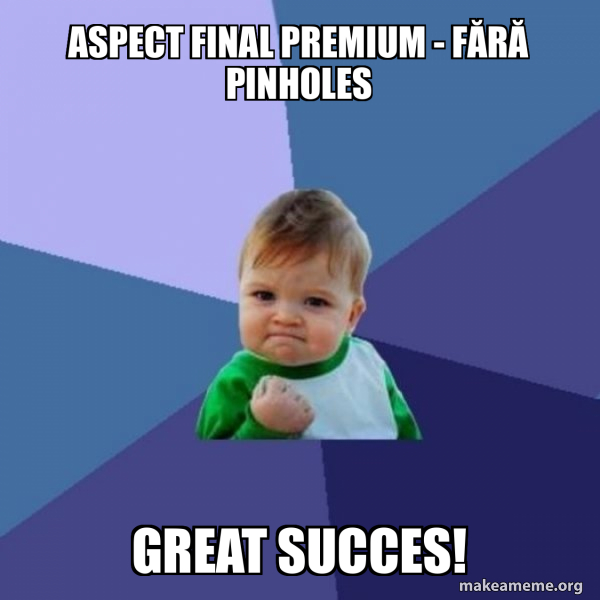 Aspect final premium - fără pinholes Great Succes! - Success Kid Meme ...