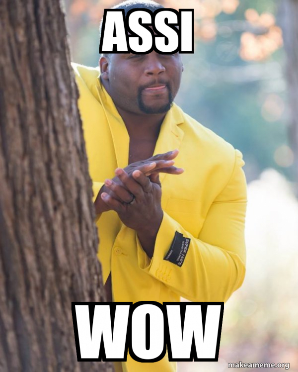 assi WOW - Anthony Adams in Yellow Suit Rubbing Hands Meme Generator