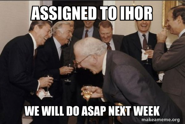 ASSIGNED TO IHOR we will do ASAP NEXT WEEK - Laughing Men in Suits ...