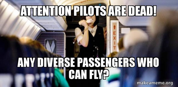 Attention pilots are dead! any diverse passengers who can fly? Meme ...