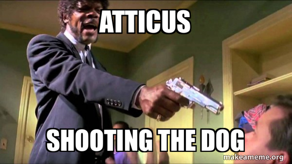 atticus shooting the dog - Samuel L. Jackson Say What Meme Generator