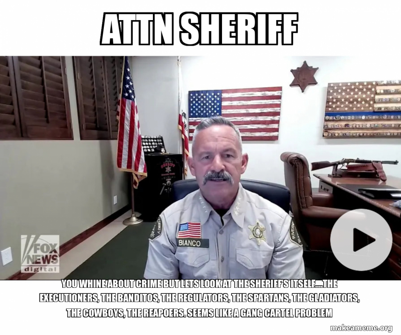 ATTN SHERIFF YOU WHINE ABOUT CRIME BUT LETS LOOK AT THE SHERIFF'S ...