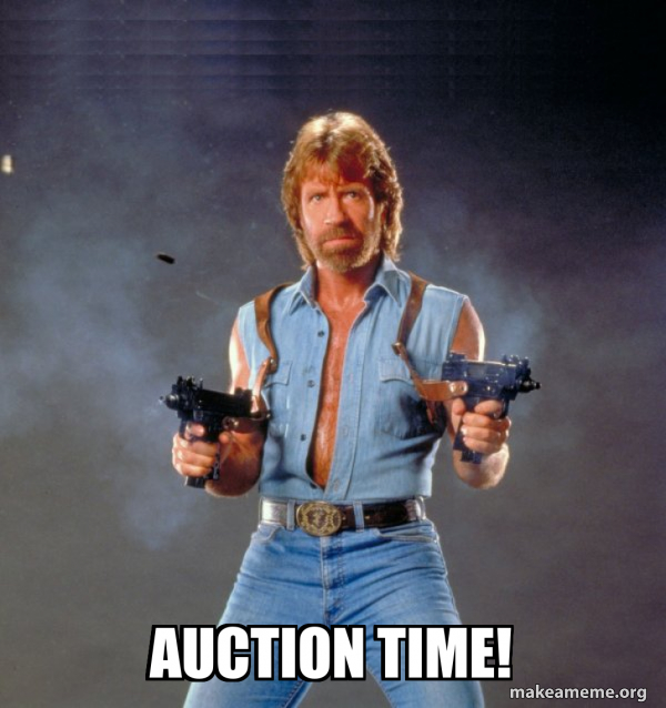 Auction time! - Chuck Norris Meme Generator