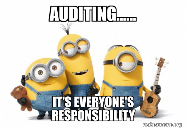 AUDITING...... It's EVERYONE'S responsibility - Minions Meme Generator