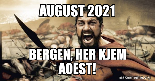 August 2021 BERGEN, HER KJEM AOEST! - The 300 Meme Generator