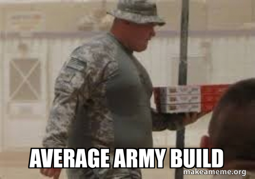 Average army build Meme Generator