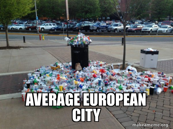 Average European city - Canadian Football Fans meme Meme Generator