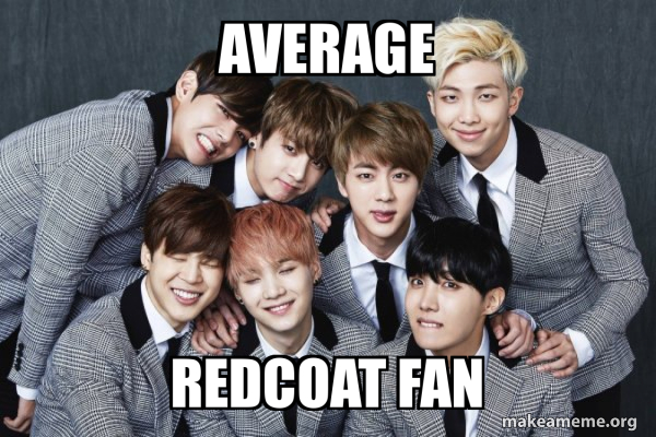 average redcoat fan - K-Pop Band BTS (Bangtan Boys) Meme Generator