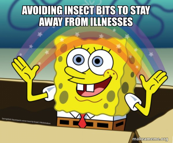Avoiding insect bits to stay away from illnesses - Rainbow SpongeBob ...