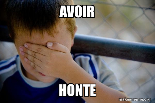 Avoir honte - Confession Kid Meme Generator