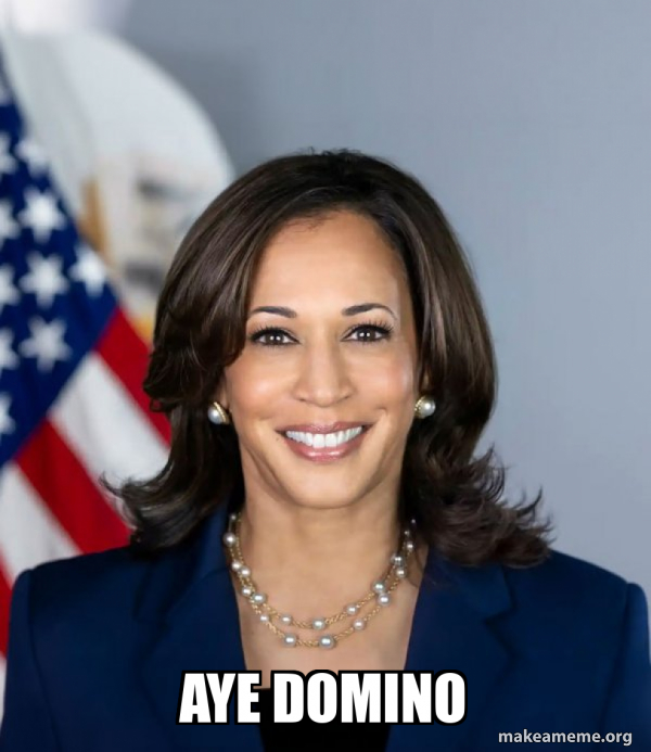 AYE DOMINO - Kamala Harris Meme Generator