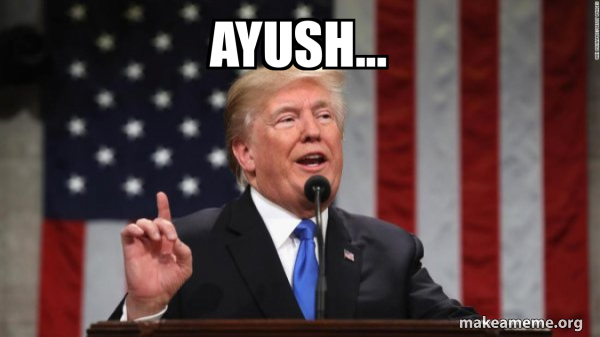 Ayush... - Donald Trump Meme Generator