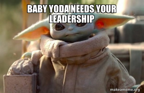 baby yoda needs your leadership - Baby Yoda looking at you Meme Generator