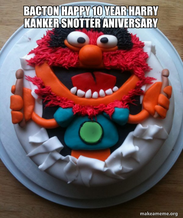 bacton happy 10 year harry kanker snotter aniversary - Cake Day Meme ...