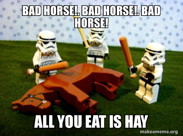 Bad Horse!. Bad Horse!. Bad Horse! All You Eat is Hay - Flogging a Dead ...