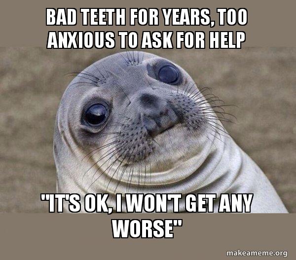 Yucky Teeth Meme Funny Looking Middle Age Man With Bad Teeth Holding A
