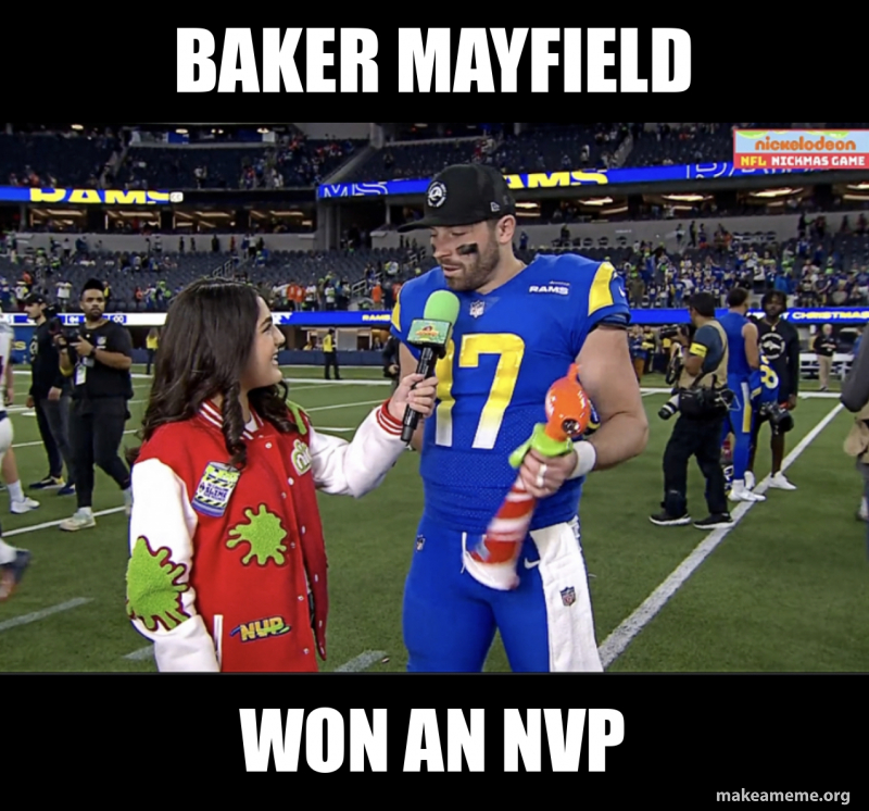 Baker Mayfield Won an nvp Meme Generator