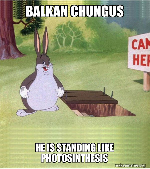 balkan chungus he is standing like photosinthesis - Big Chungus Meme ...
